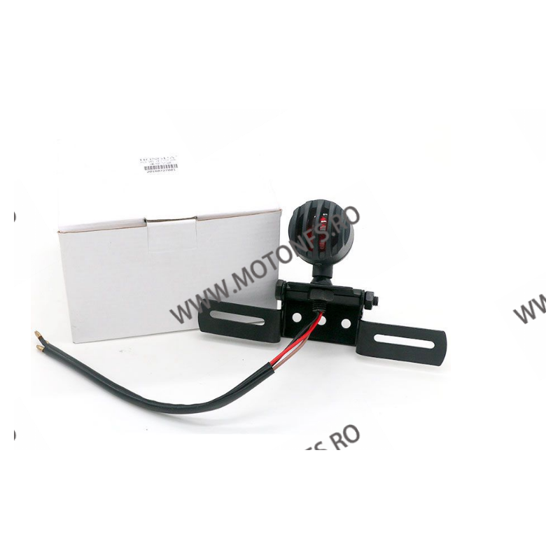 Stop Frana / Lampa Spate Suport Numar Moto Universal Cafe Racer Cromat ...