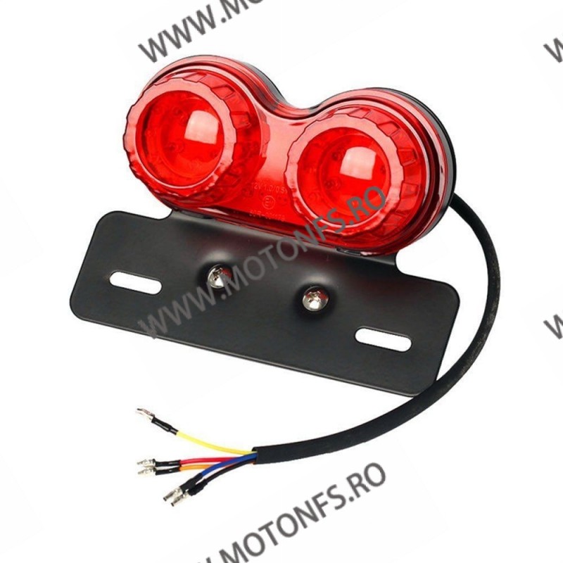 Stop cu leduri Si semnale integrate Suport Numar LED Moto Universal ...