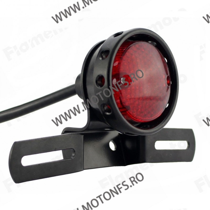 Stop Frana / Lampa Spate Suport Numar Cu Lumina Moto Universal Cafe ...