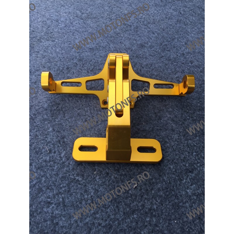 Suport numar Rabatabil + Lumina LED CNC Auriu / motocicleta / scuter ...