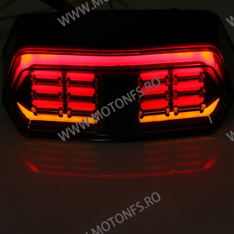 Stop cu leduri si semnale integrate Stop Frana / Lampa Spate Moto ...