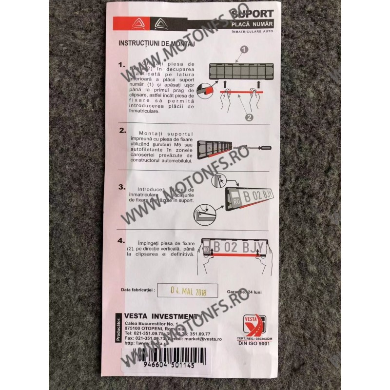 Suport Placa numar / Suport numar inmatriculare Moto / motocicleta ...