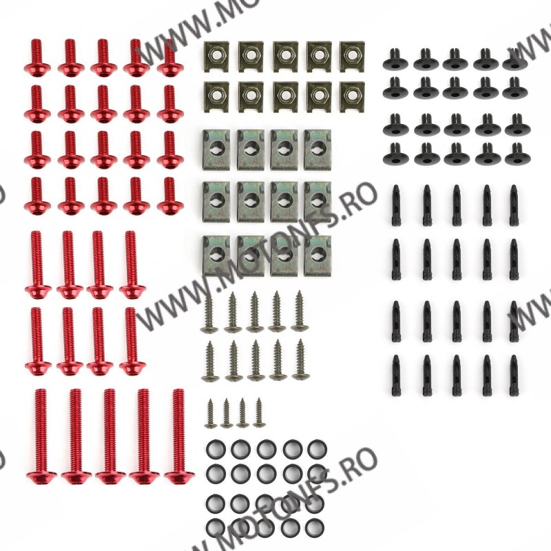 Set 223pcs Suruburi Carene +Suruburi parbriza+ clipsuri+distantiere ...