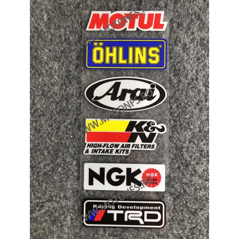Set Autocolant / Stickere Pentru Moto ATV MOTUL FOX BREMBO NGK MAKITA 93