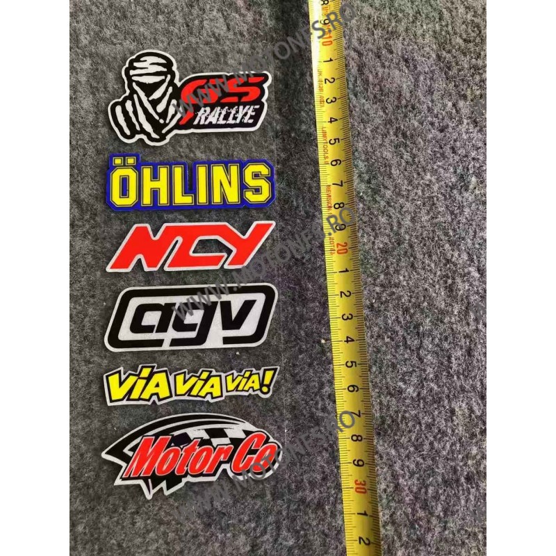 Set Autocolant / Stickere Pentru Moto ATV GS Rallye OHLINS NCY AGV VIA ...