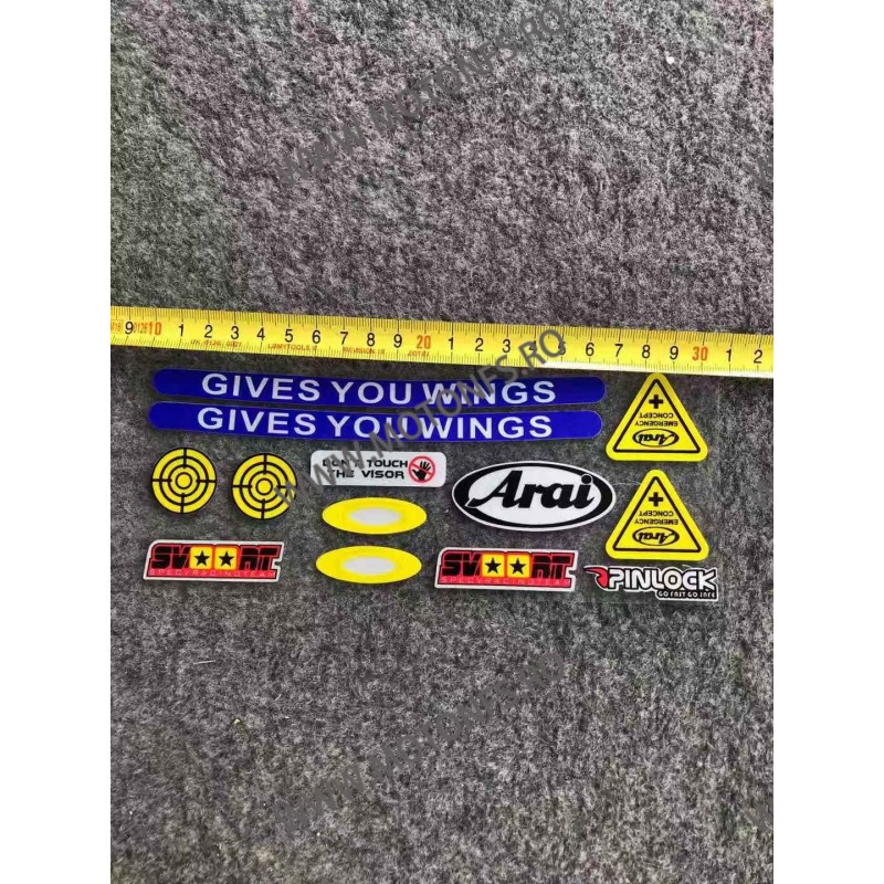 Set Autocolant / Stickere Pentru Casca Arai Moto ATV