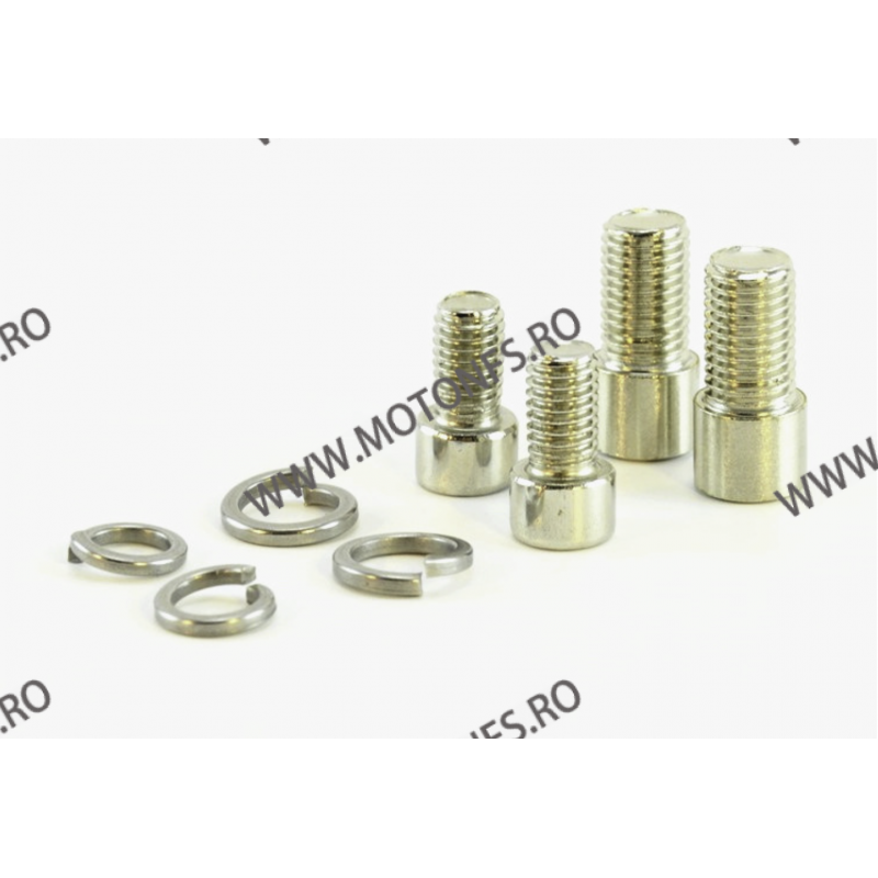 Set 2Buc Adaptoare (extensie) oglinda M8 / M10 moto stanga / dreapta sf ...