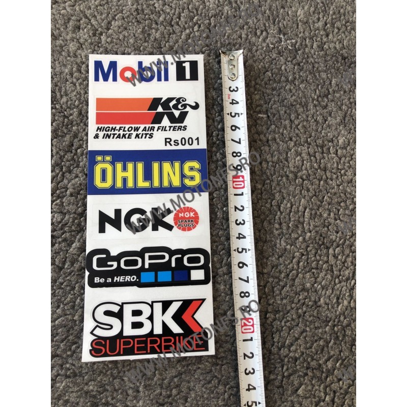 Set Autocolant / Stickere Pentru Moto ATV MOBIL OHLINS NGK GOPRO SBK