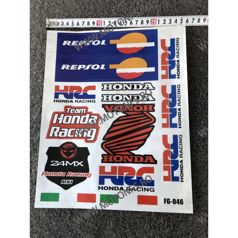 Set Autocolant / Stickere Pentru Carena Moto Honda Racing