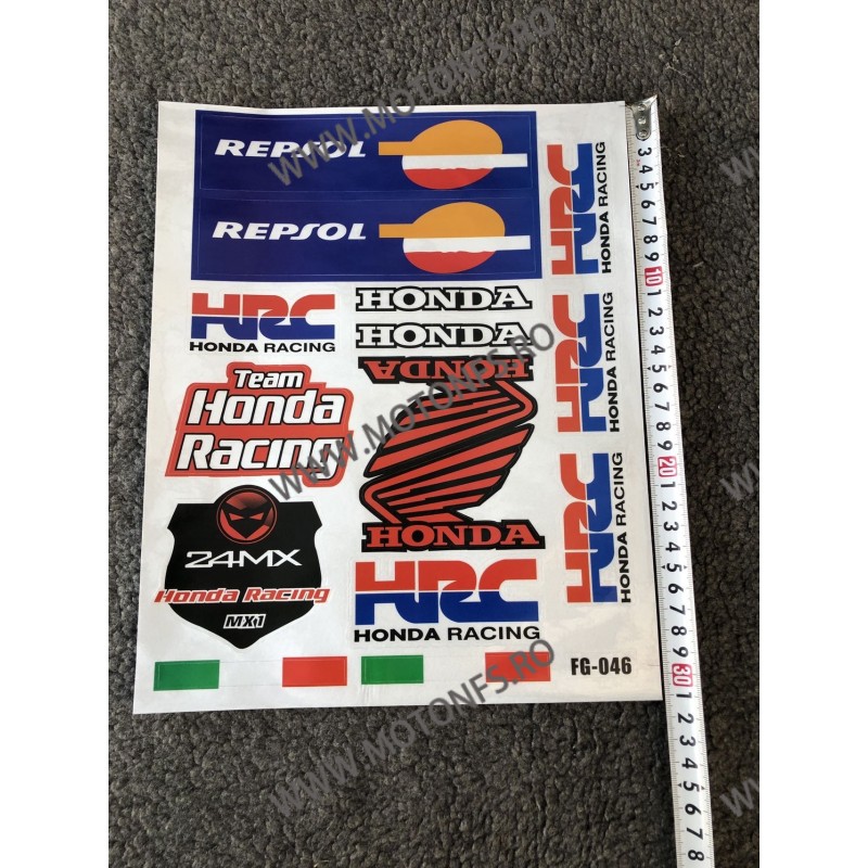 Set Autocolant / Stickere Pentru Carena Moto Honda Racing