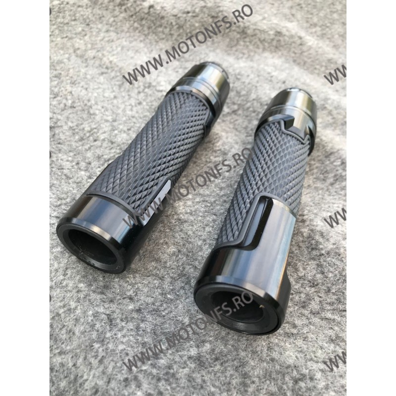 Set 2 Mansoane Moto Universale Cu Capete Ghidon Negru