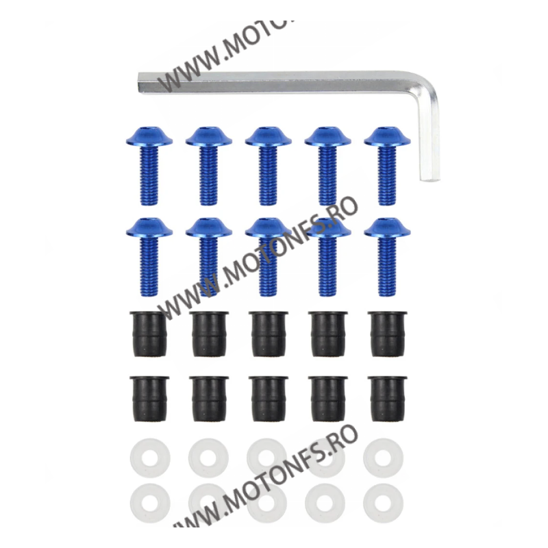 M5x20MM 10Buc Suruburi parbriz Moto - Albastru MF0XZ
